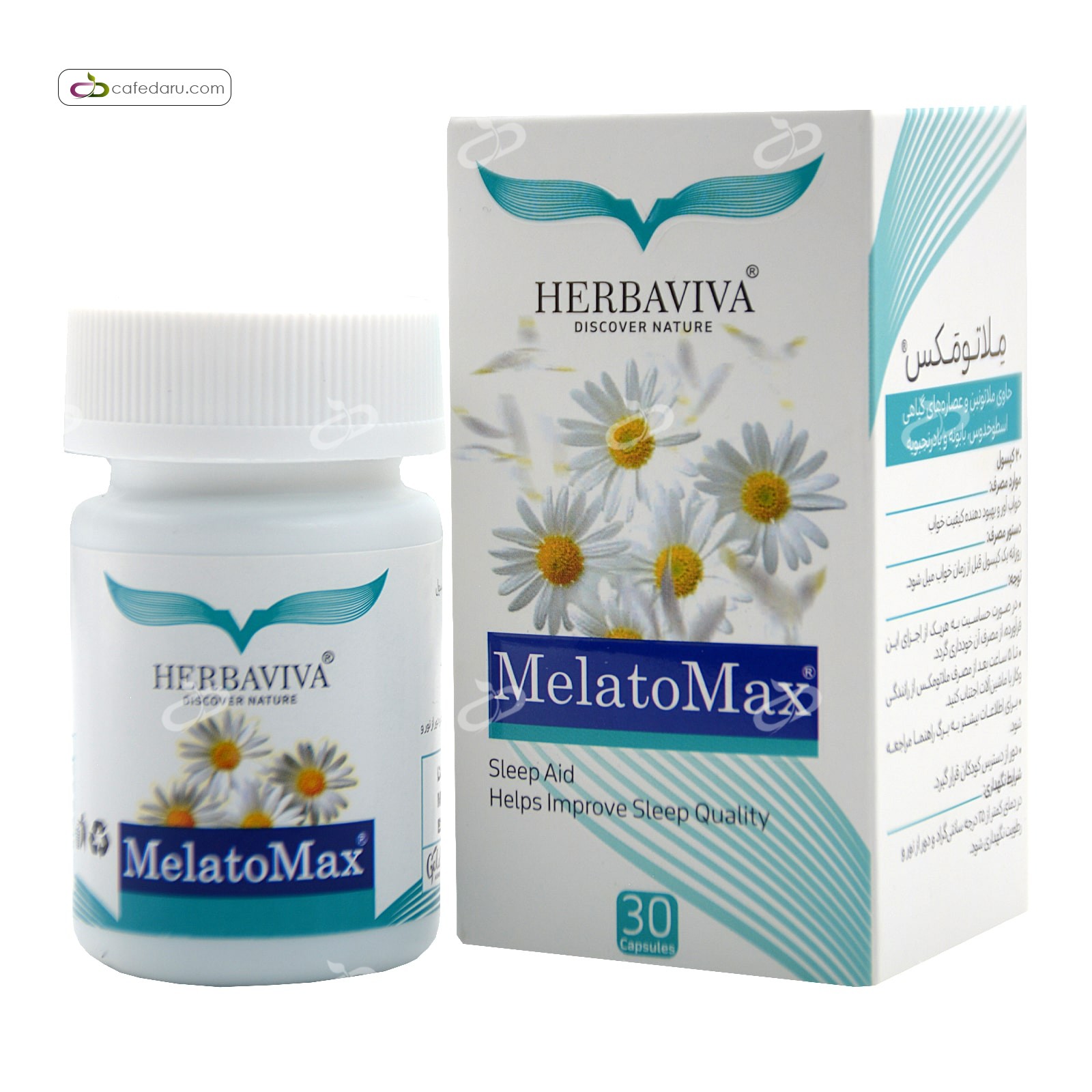 ملاتومکس (ملاتونین) هرباویوا 30 کپسول - کافه دارو- داروخانه آنلاین