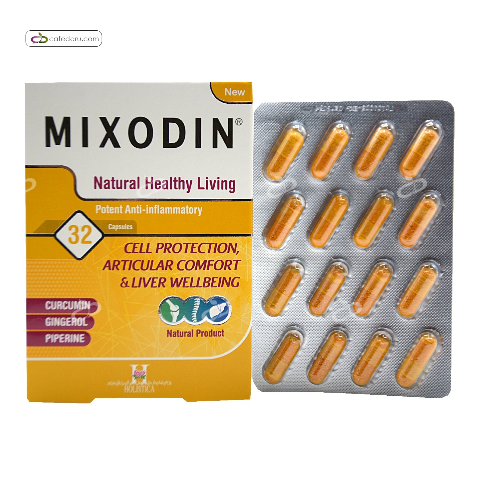 میکسودین (کاهش التهاب مفاصل) آرین سلامت سینا 32 کپسول - کافه دارو ...